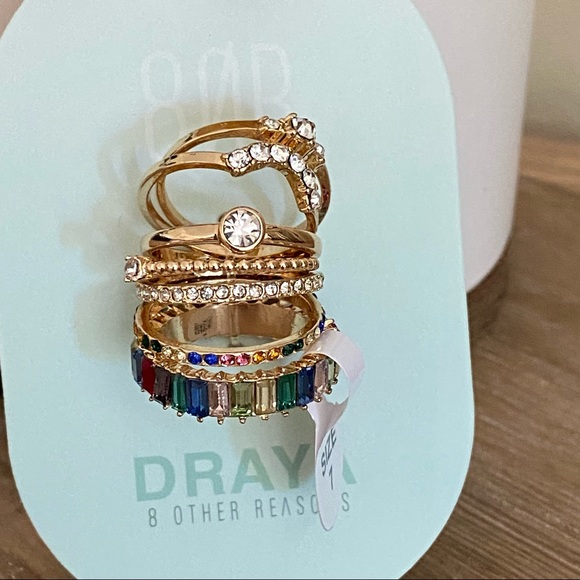8 Other Reasons | Jewelry | 8 Other Reasons Set Of 7 Crystal Stacking ...